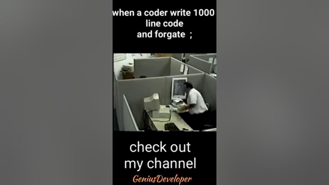 🤧When a Coder write 100 lines of code and forget #shorts #youtubeshorts #coding #edit #meme # ...