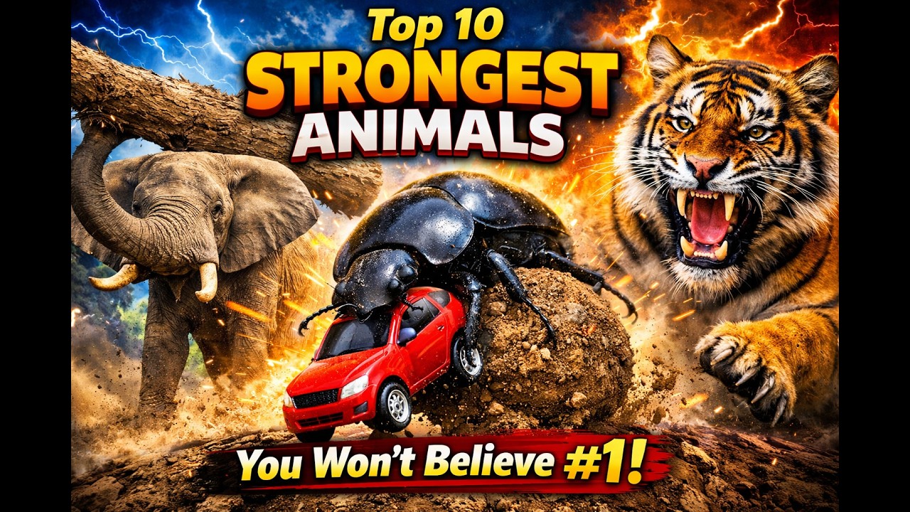 🎬 Top 10 STRONGEST Animals in the World – #1 Will Blow Your Mind! - YouTube