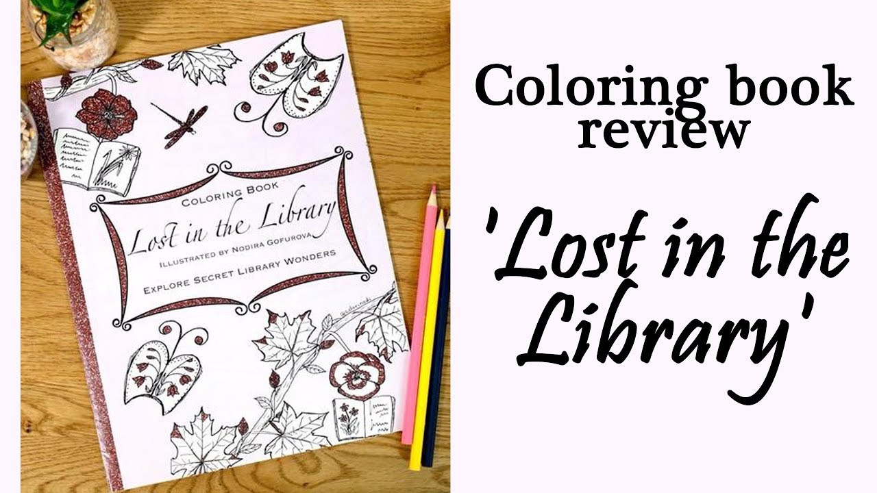 Review of the 'Lost in the Library' coloring book by Colorinodi - YouTube