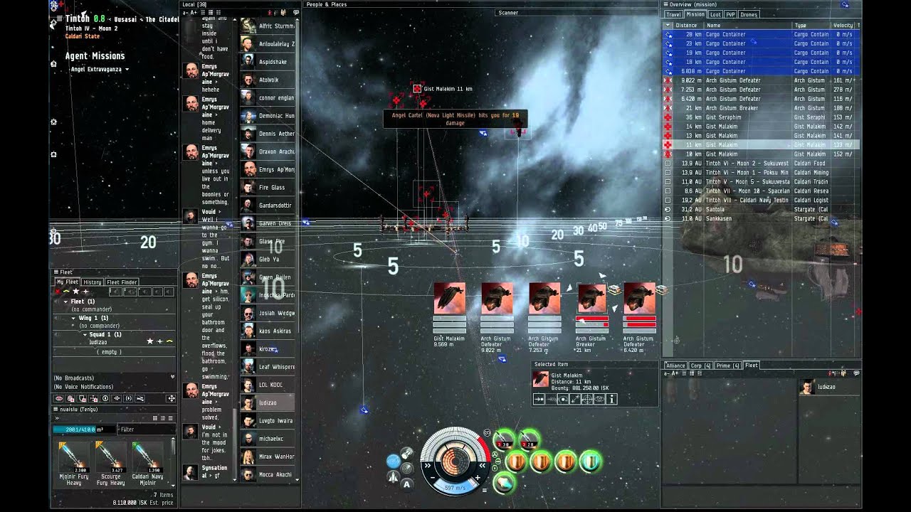EVE Online - Angel Extravaganza Bonus Room (Tengu vs Angel Cartel ...