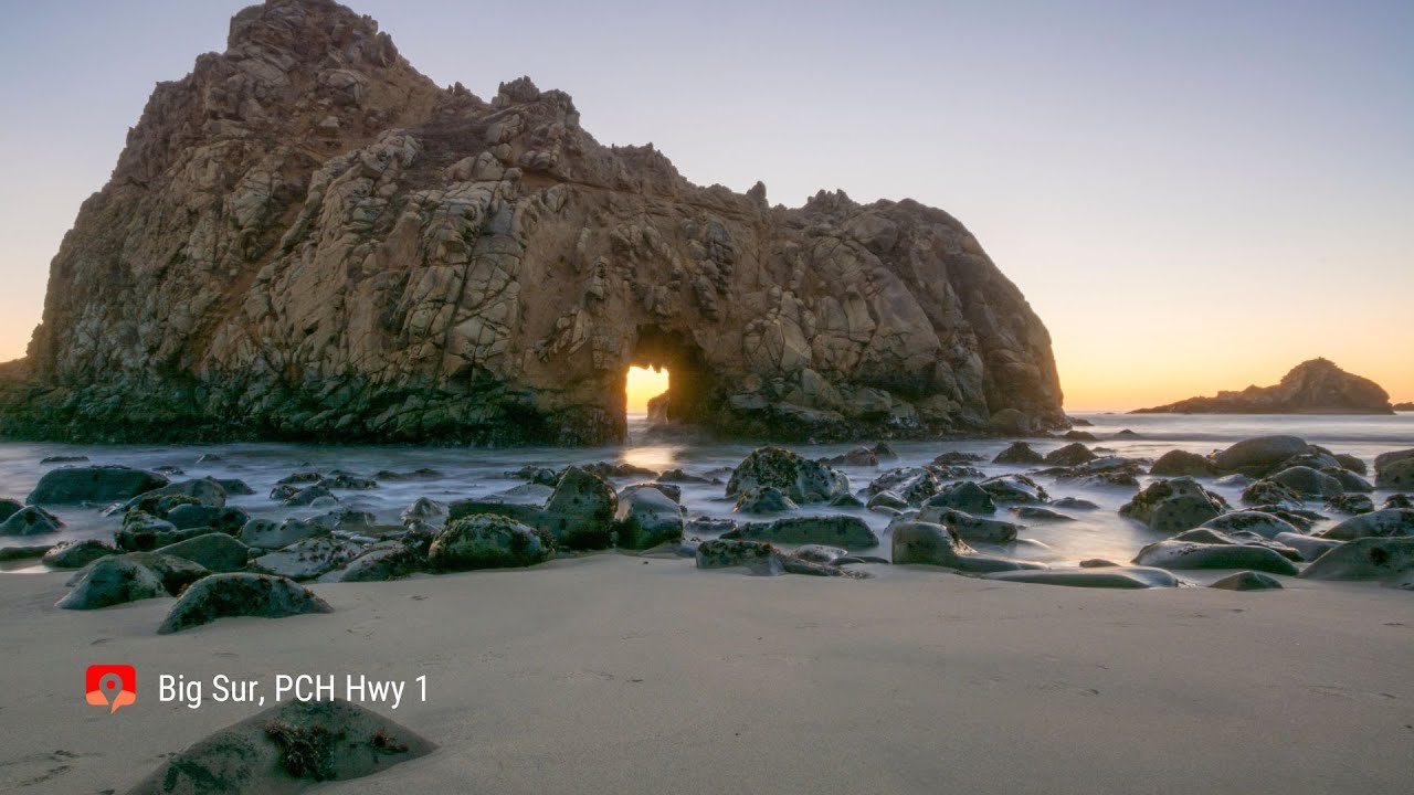 Pfeiffer Beach on Big Sur, PCH Hwy 1 - YouTube