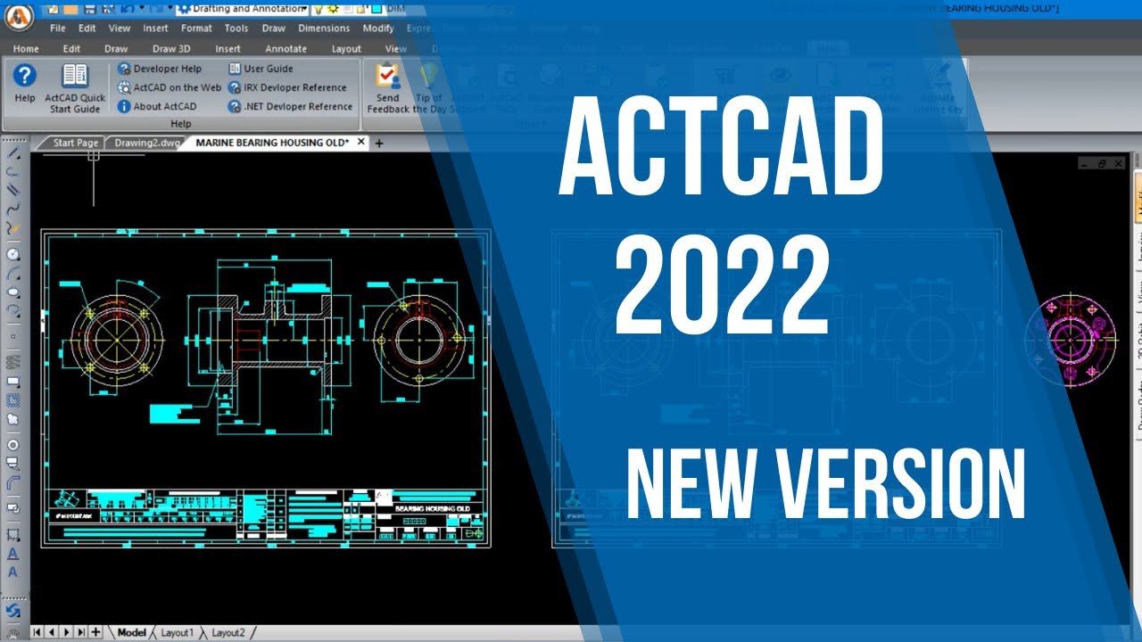 ActCAD 2022 - New version, New features, New tools - YouTube