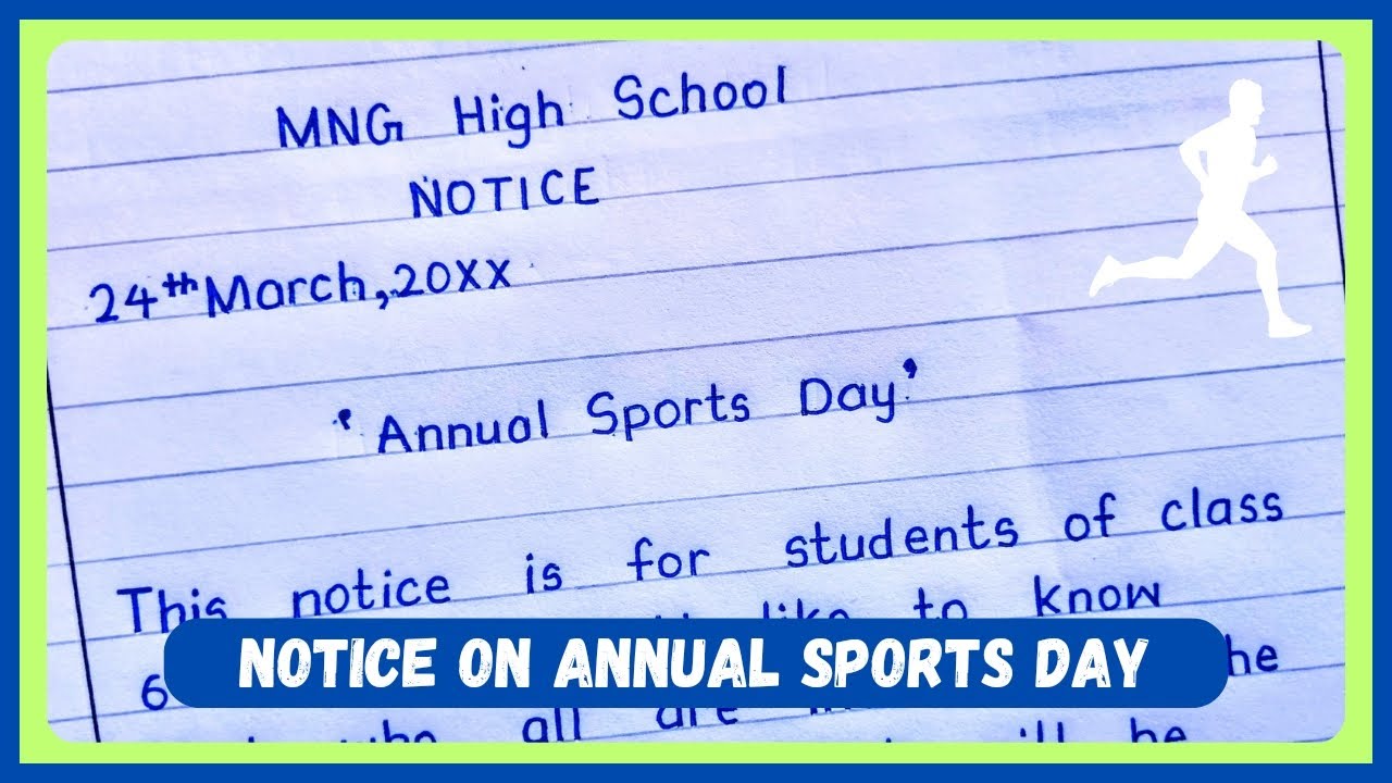 Notice on annual sports day || Notice writing in english - YouTube