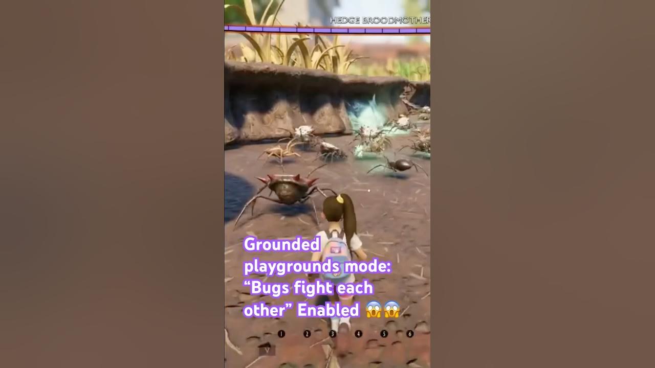 When you have “Bugs Fight Each Other” Enabled on Grounded playgrounds mode 😅😱 #grounded - YouTube