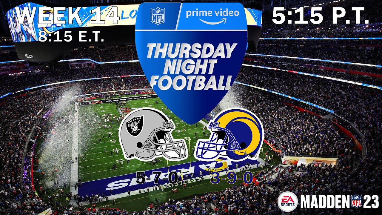 2022 NFL Season - Week 14 - Thursday Night Football - Predictions ...