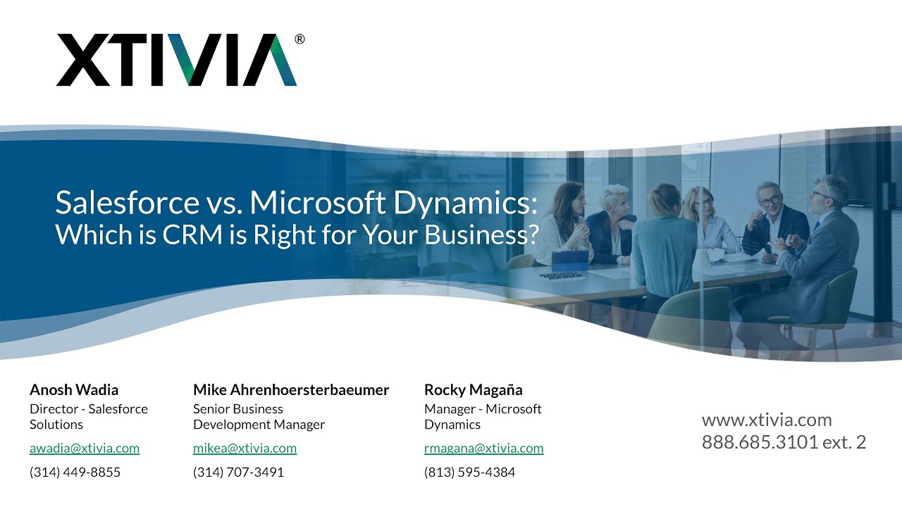Salesforce vs. Microsoft Dynamics: Which is right for your business? | XTIVIA Webinar - YouTube