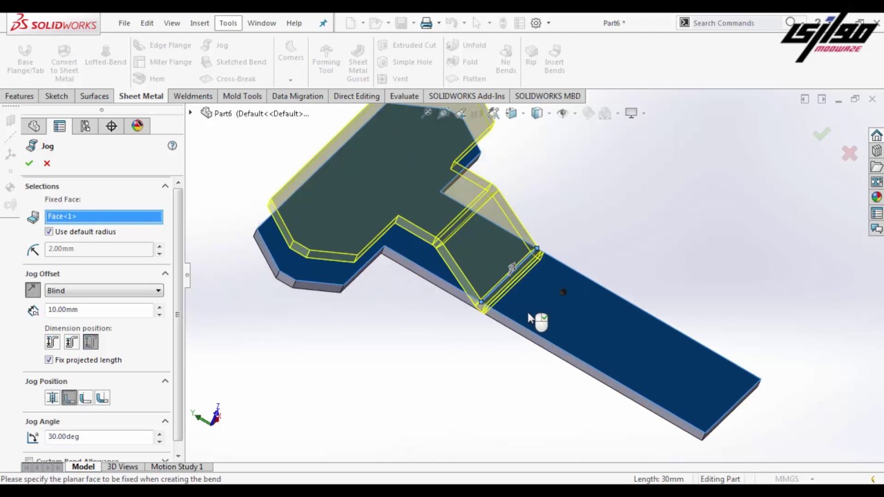 Jog Feature Solidworks Tutorial Sheetmetal YouTube jog-feature-solidworks-tutorial-sheetmetal-youtube