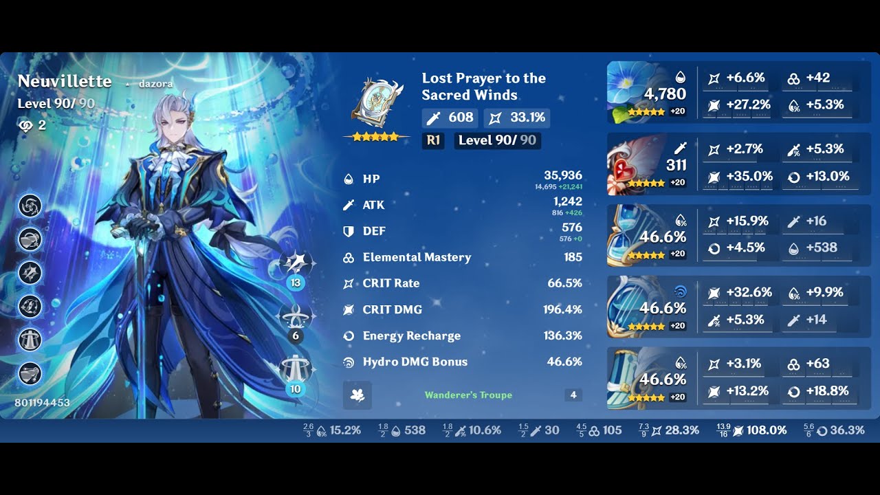 12-3-2 C6 Neuvillette Hyperbloom | Genshin Impact - YouTube