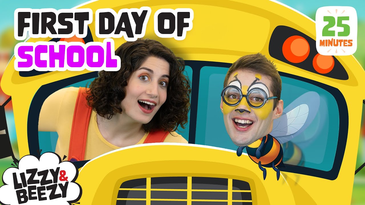 Educational Toddler Videos | Lizzy and Beezy 🐝| First Day of School 🏫 ...