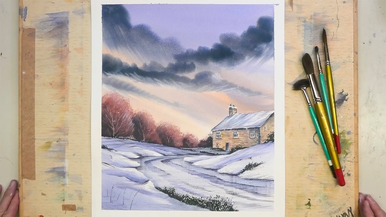 An Atmospheric Winter Watercolour - Live Demonstration With Matthew ...