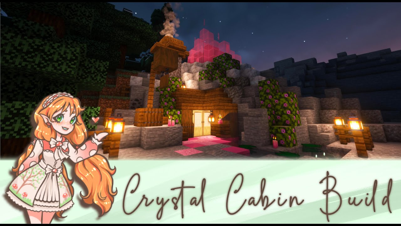 [Minecraft] Build a Crystal Cabin Porch with Me! ~Build Along - YouTube