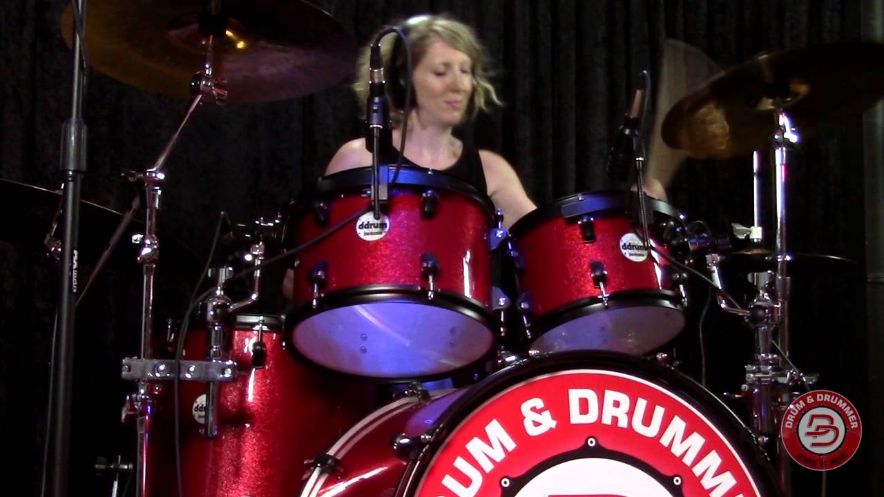 Jessica Chasnoff performing drum cover of "Are You Gonna Go My Way" by ...