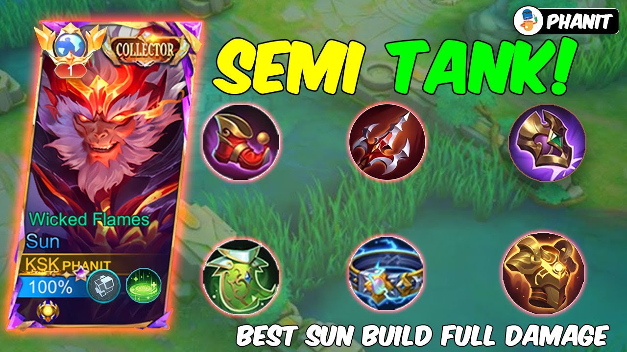 SEMI TANK 🥶 TRUE DAMAGE TOP GLOBAL 2025 | BUILD TANK SUN SS36 ~ MLBB ...