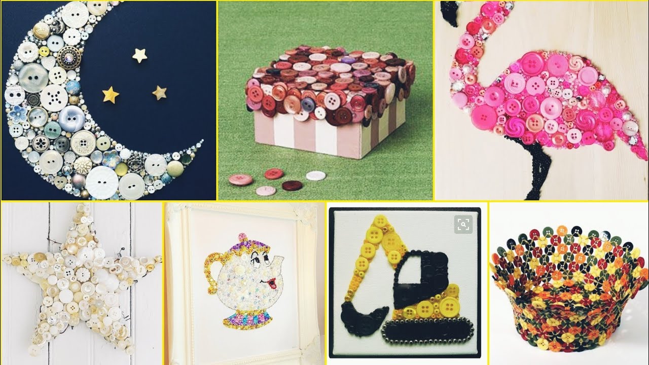 Most beautiful and trending button art and craft ideas #trending #diy # ...