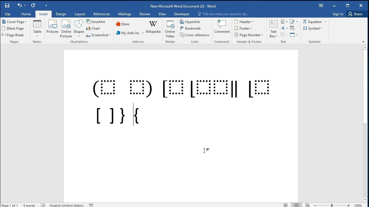 How To Type Single Brackets In Word YouTube how-to-type-single-brackets-in-word-youtube