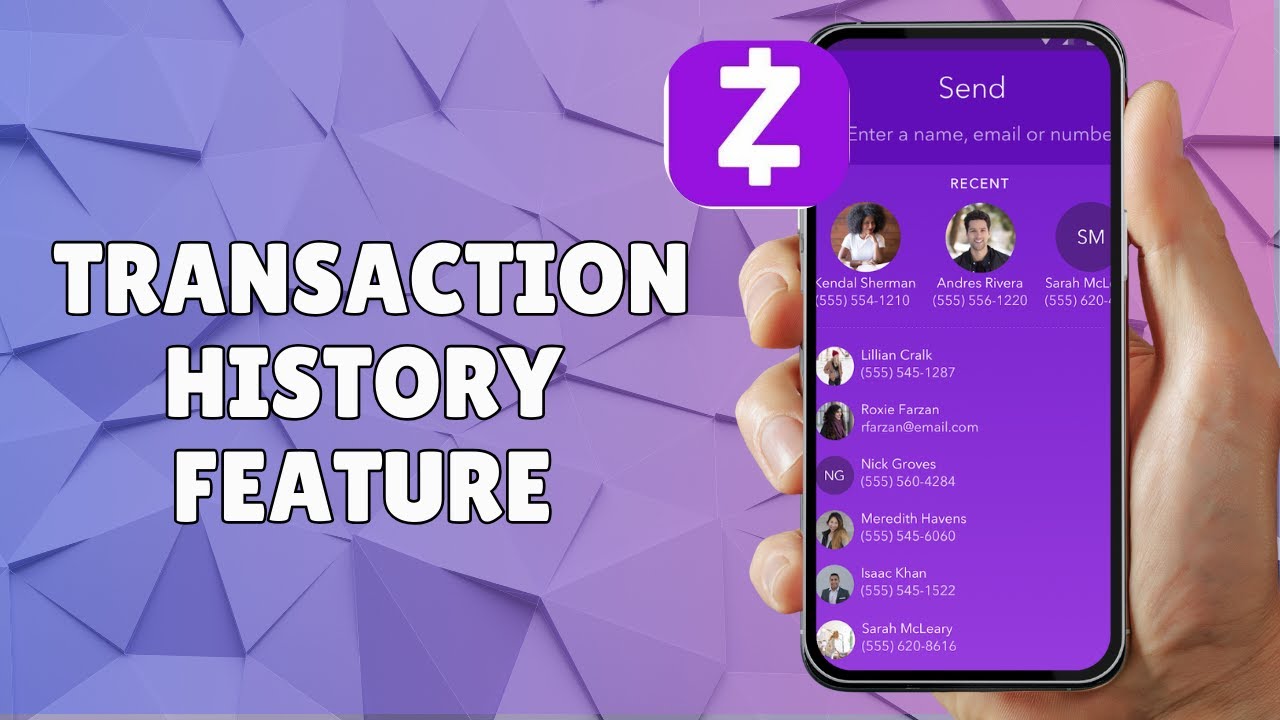 HOW TO USE ZELLE TRANSACTION HISTORY FEATURE - YouTube