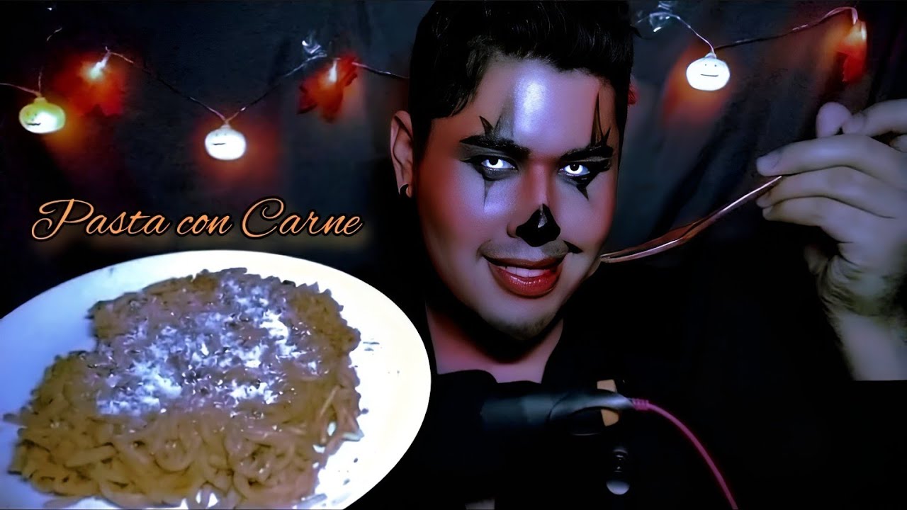 ASMR | Pasta Cremosa con Carne | Creamy Spaghetti | Eating Sounds - YouTube