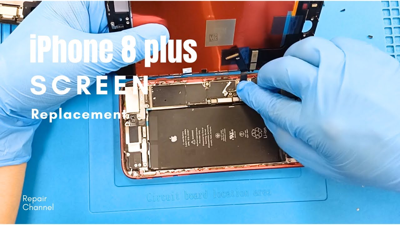 iPhone 8 Plus Broken Screen Replacement | How to replace ip 8 plus screen - YouTube