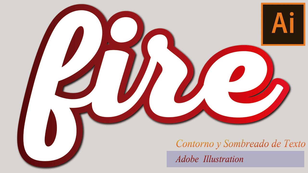 Contorno y Sombreado de Texto II Tutorial de Adobe Illustrator - YouTube