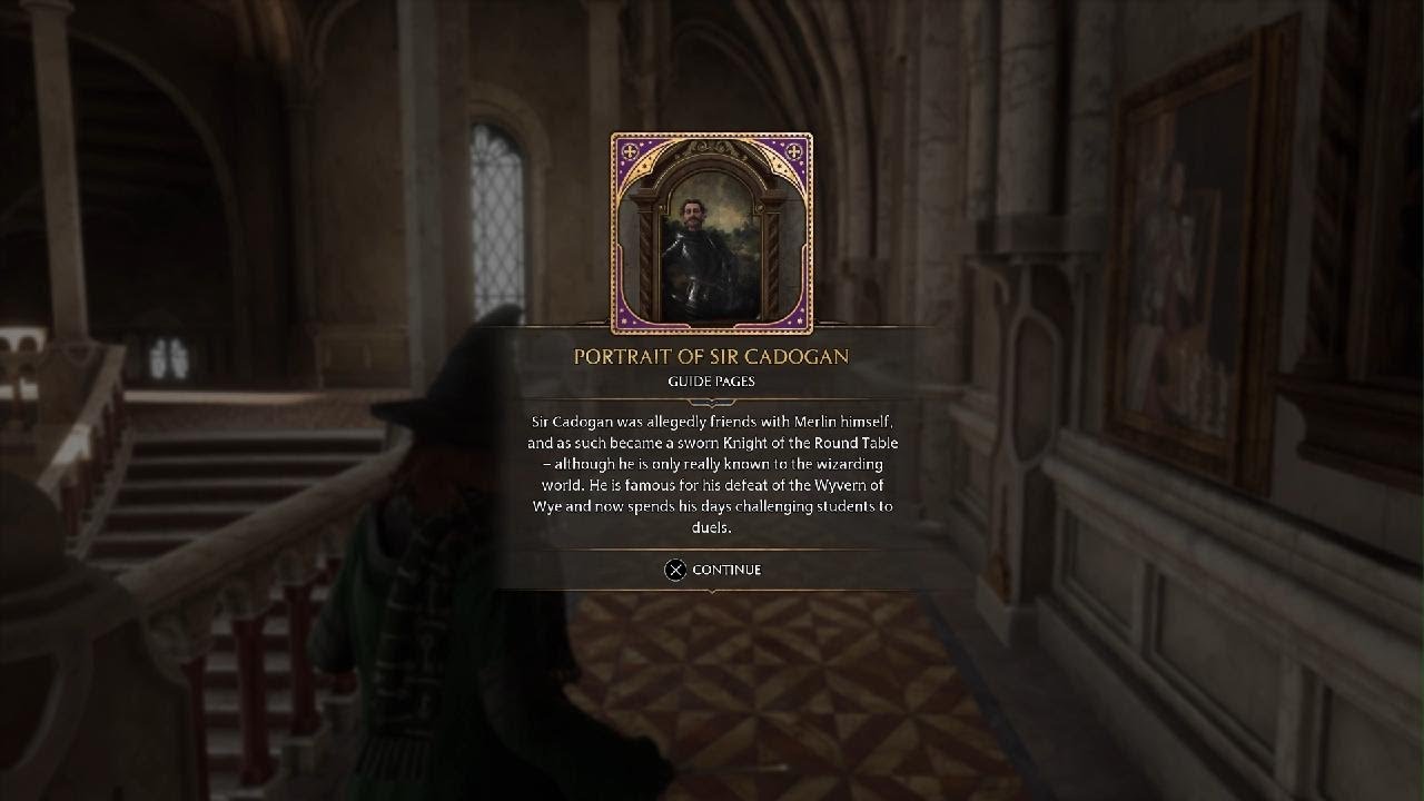 Portrait of Sir Cadogan - Hogwarts Field Guide Page 40 - Hogwarts ...