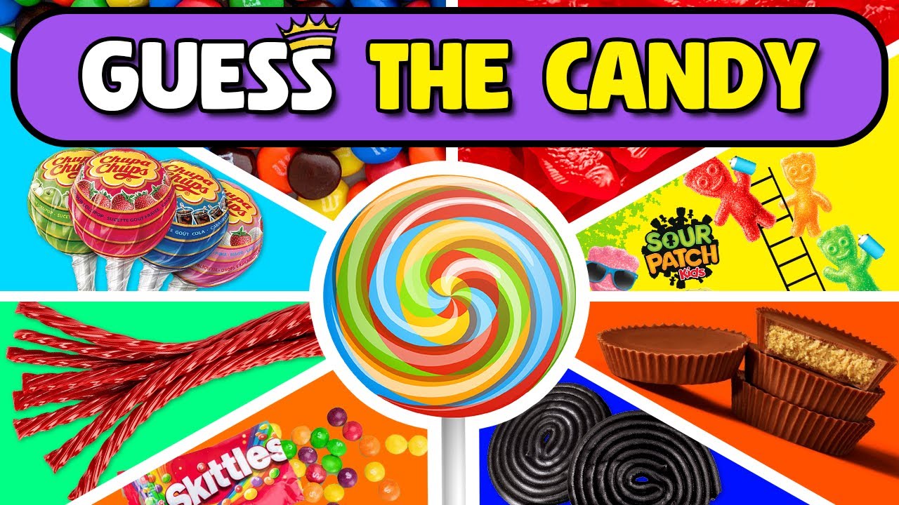 GUESS the CANDY 🍭🍫 l 45 names of sweets to find 🍬🤤 - YouTube