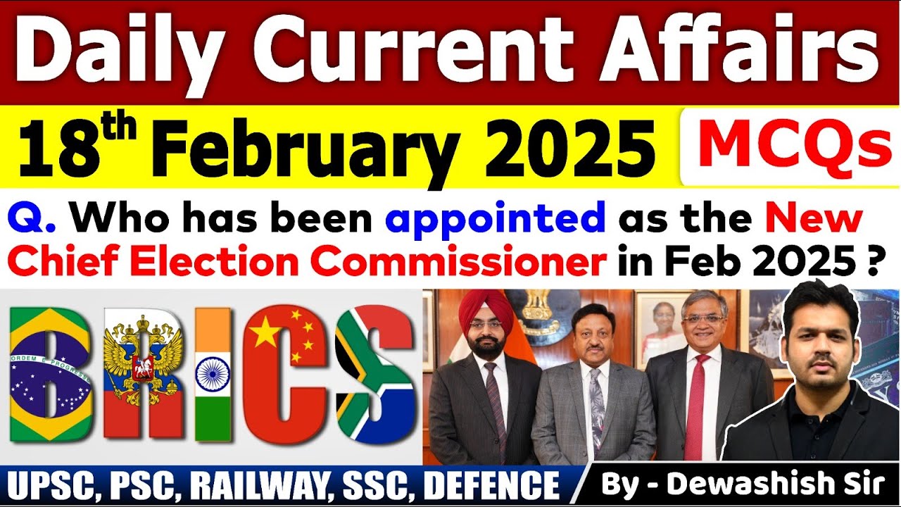 18th February 2025 | Daily Current Affair | February Daily Current ...