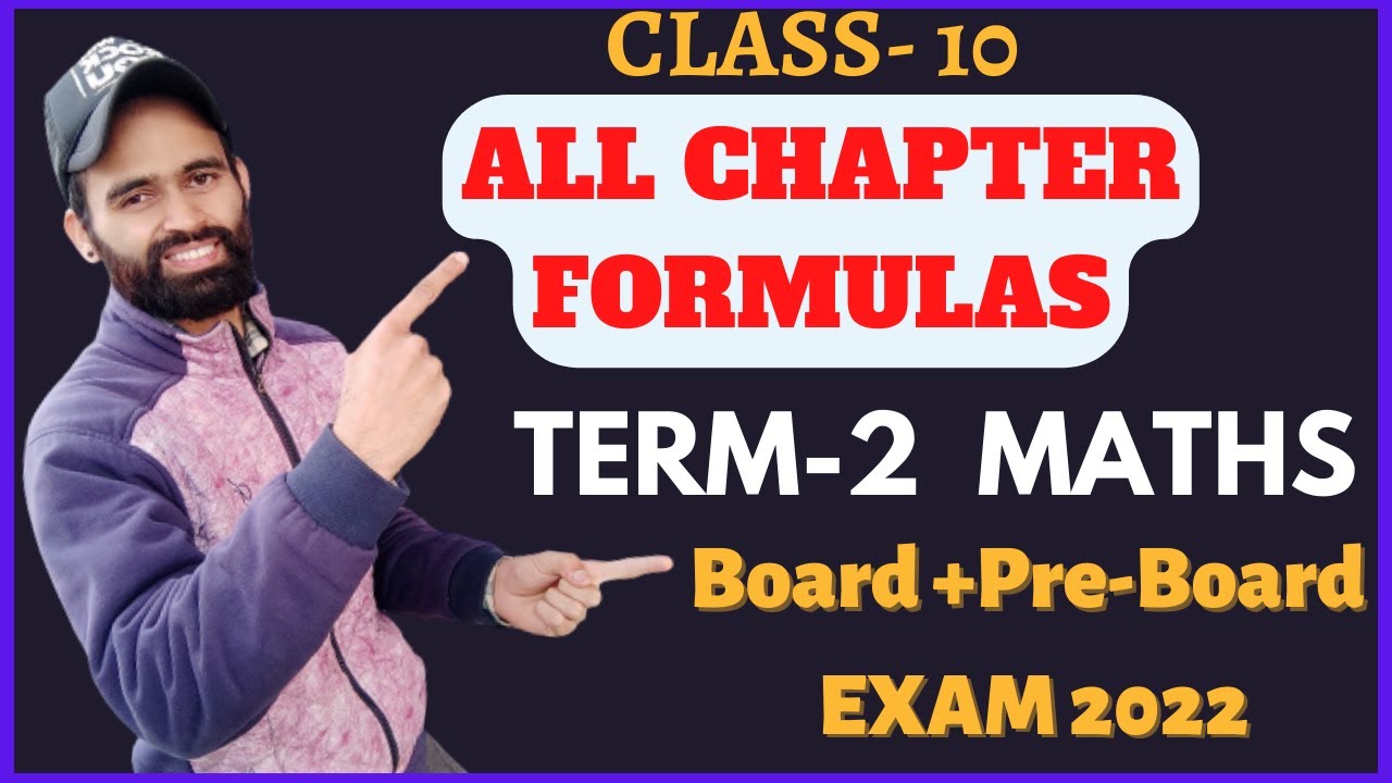 Class 10 Maths Term 2 | All chapters Important Formulas | All Maths ...