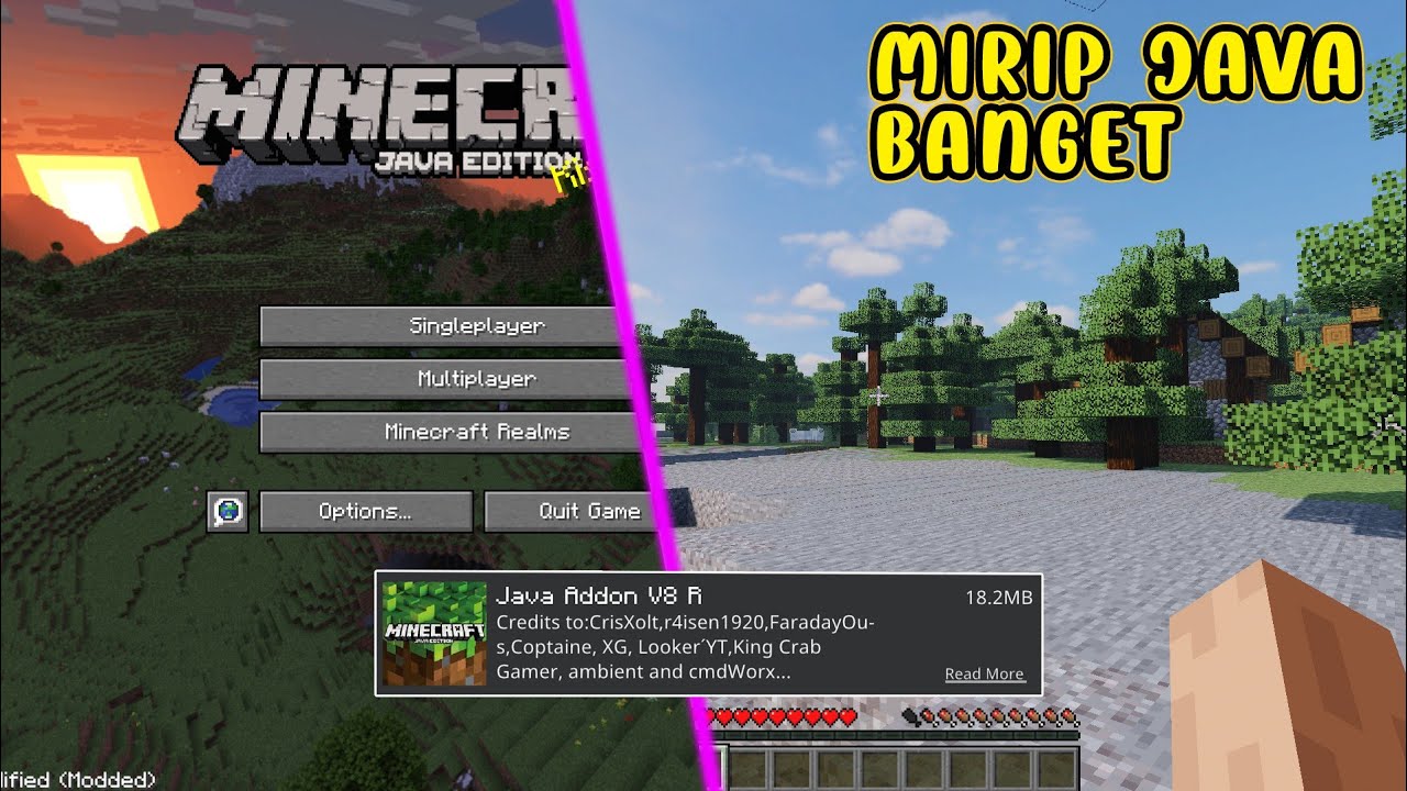 CARA MENGUBAH MCPE MENJADI MCPC | ADDON JAVA V8 - YouTube