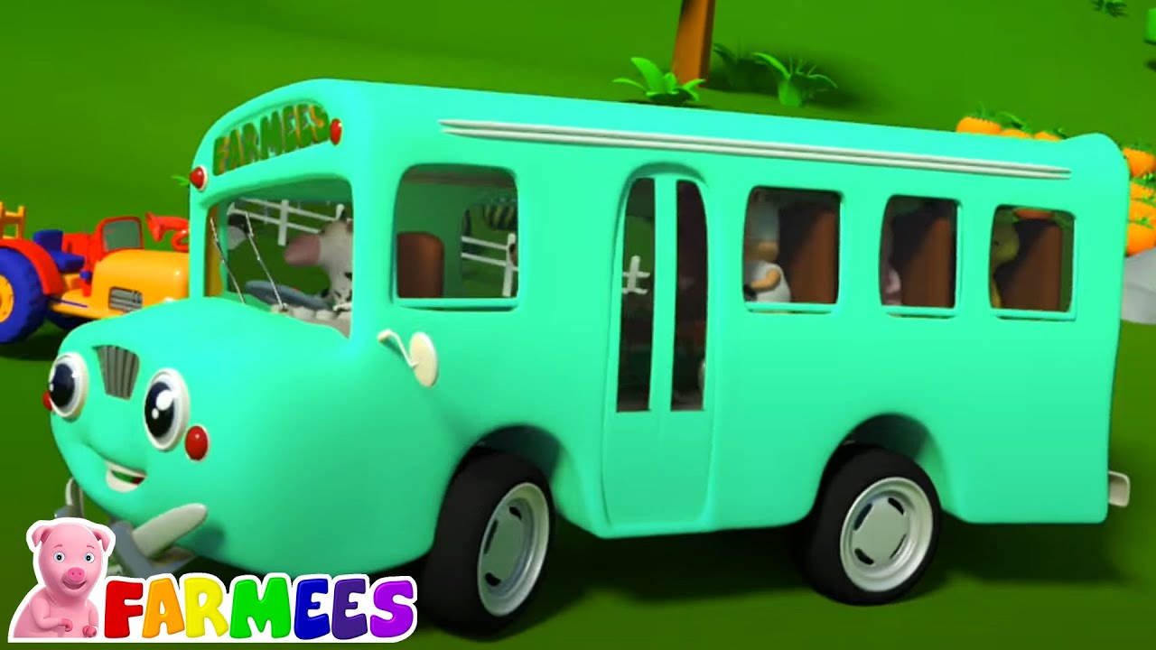 Roues Dans le Bus + Comptine pour les Enfants par Farmees - YouTube