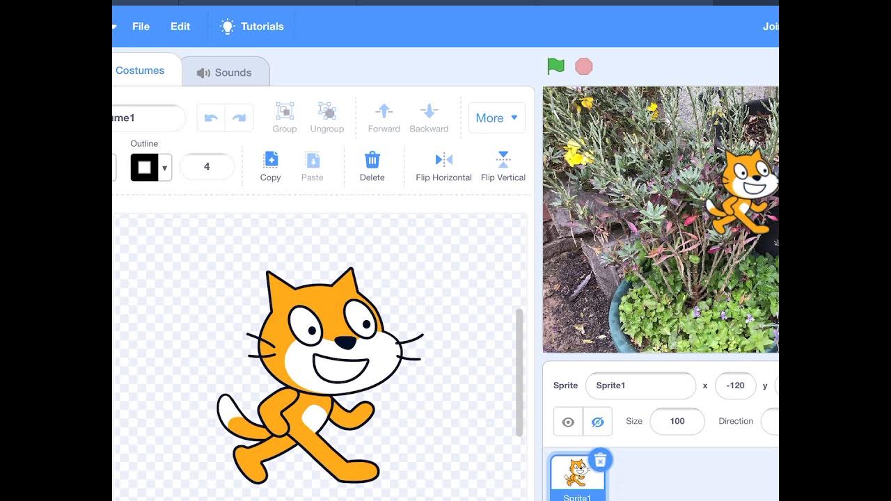 Picture backgrounds in Scratch - YouTube