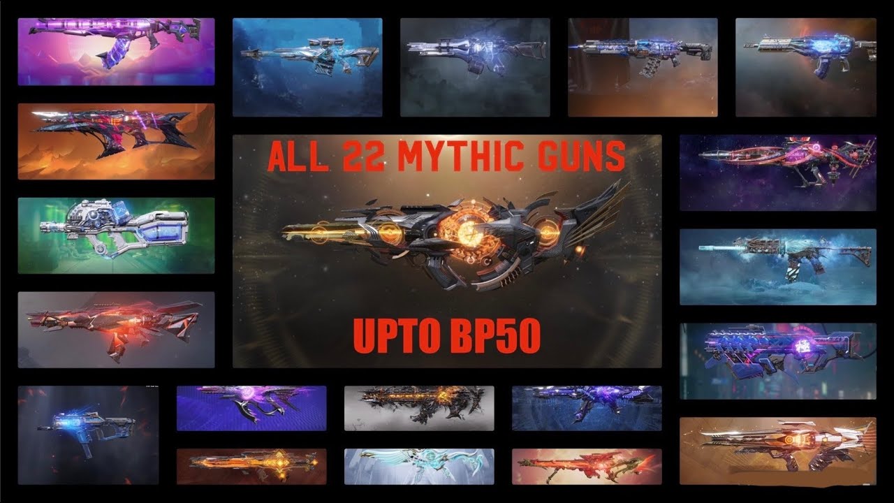 Call Of Duty Mobile | All Mythic Gun Weapon Inspection | Upto BP50 ...