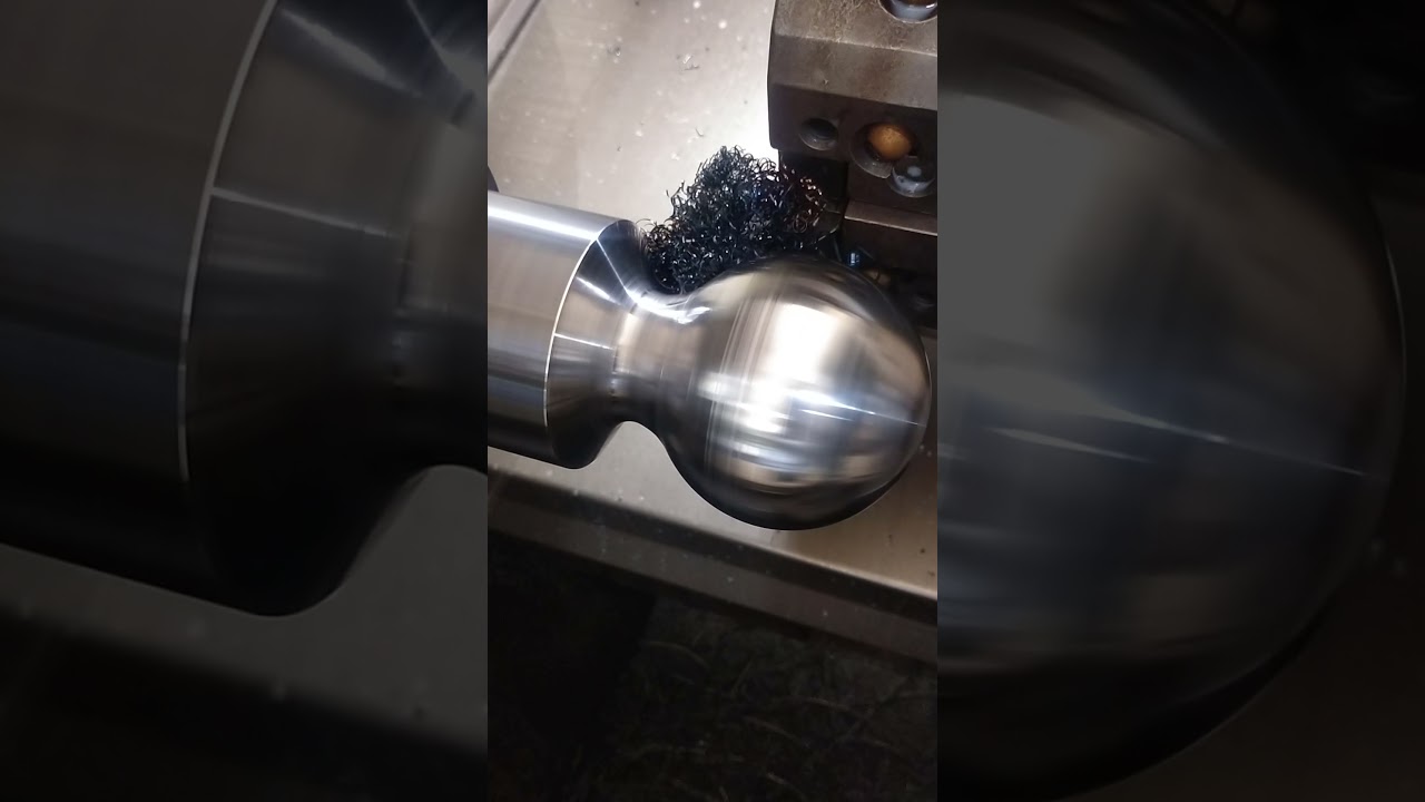 Metal ball making in cnc - YouTube