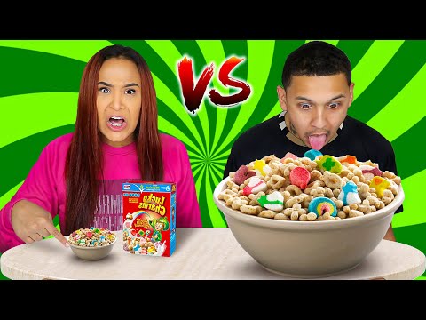 BIG VS SMALL FOOD CHALLENGE!