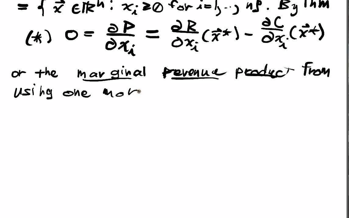 Unconstrained Optimization Lecture Part 4 Profit Maximizing Firm Youtube