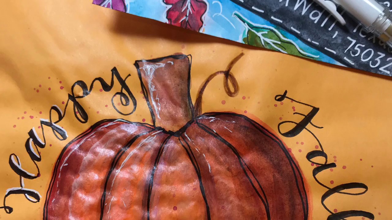 DIY Fall decor: Fall envelopes to send happy mail to others - YouTube