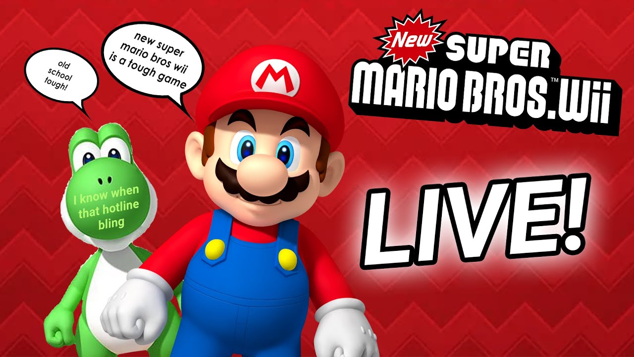 MOTION CONTROLS? | New Super Mario Bros. Wii Playthrough | 🔴 LIVE ...