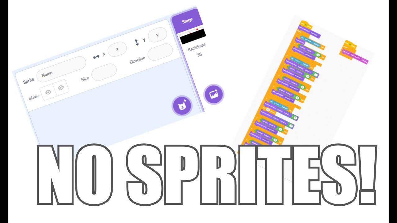 Making a game on Scratch using NO SPRITES!!! - YouTube