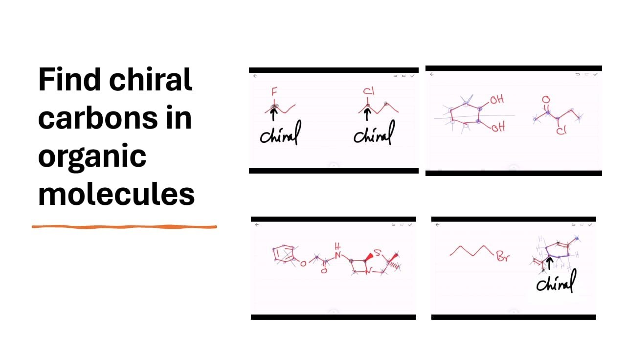 Chiral carbons I Organic chemistry. شرح كيمياء عضوية - YouTube