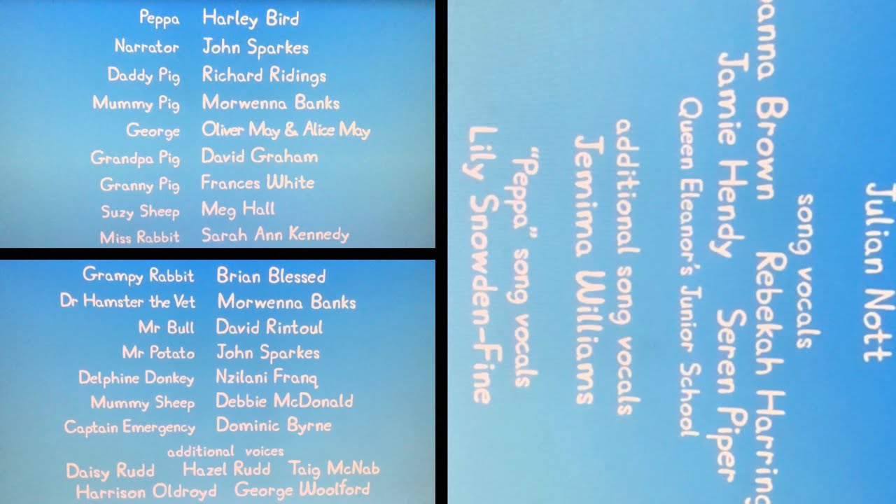 3 Peppa Pig End Credits - YouTube