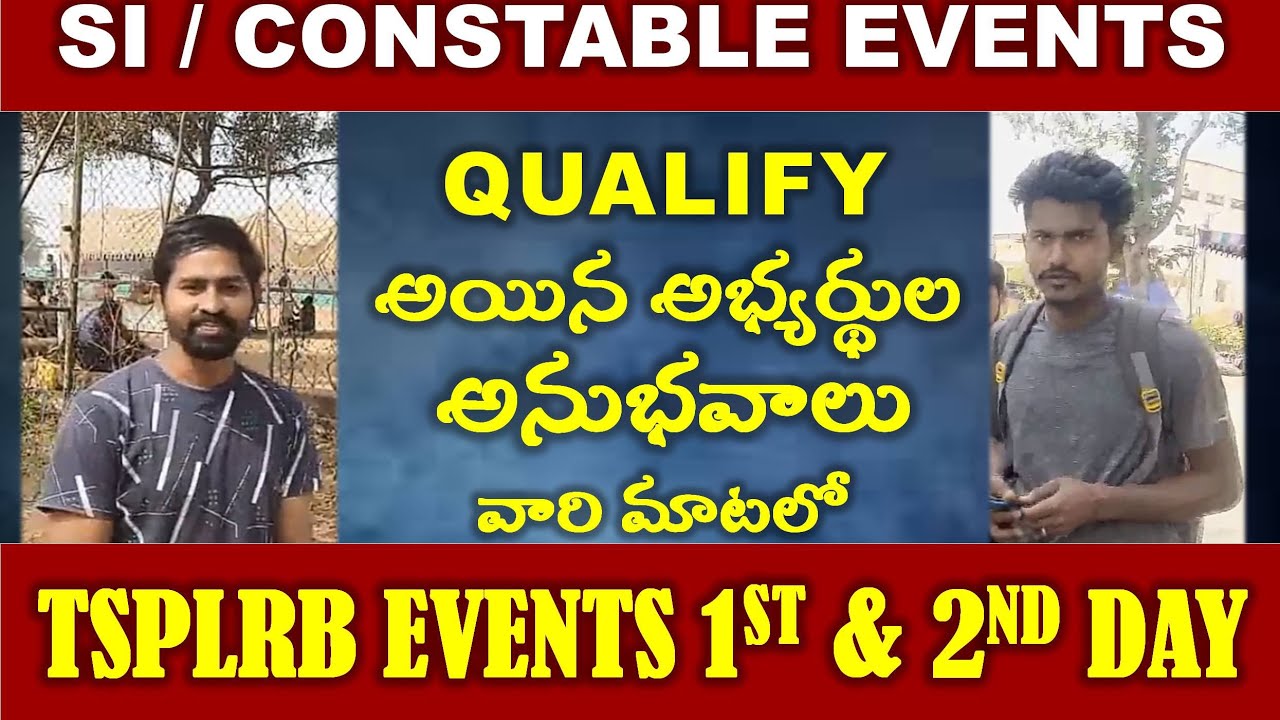 SI & PC EVENTS QUALIFIED Candidates interview #tsplrb #slprb - YouTube