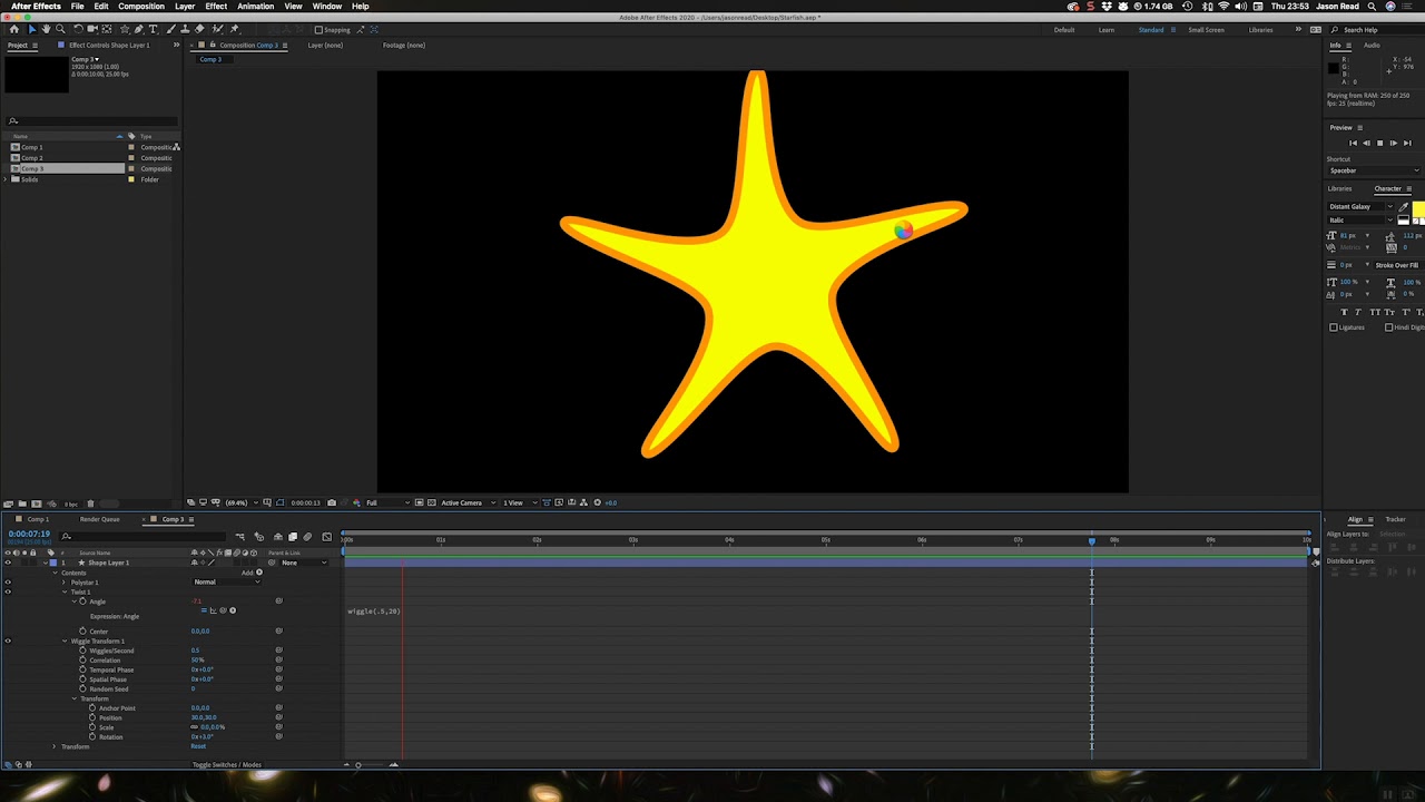 Simple Animated Starfish - Adobe After Effects Tutorial - YouTube