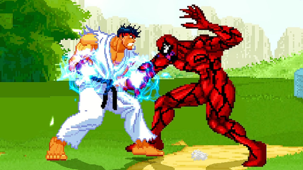 Shin Ryu Vs. Carnage - Symbiote Sputtering - YouTube