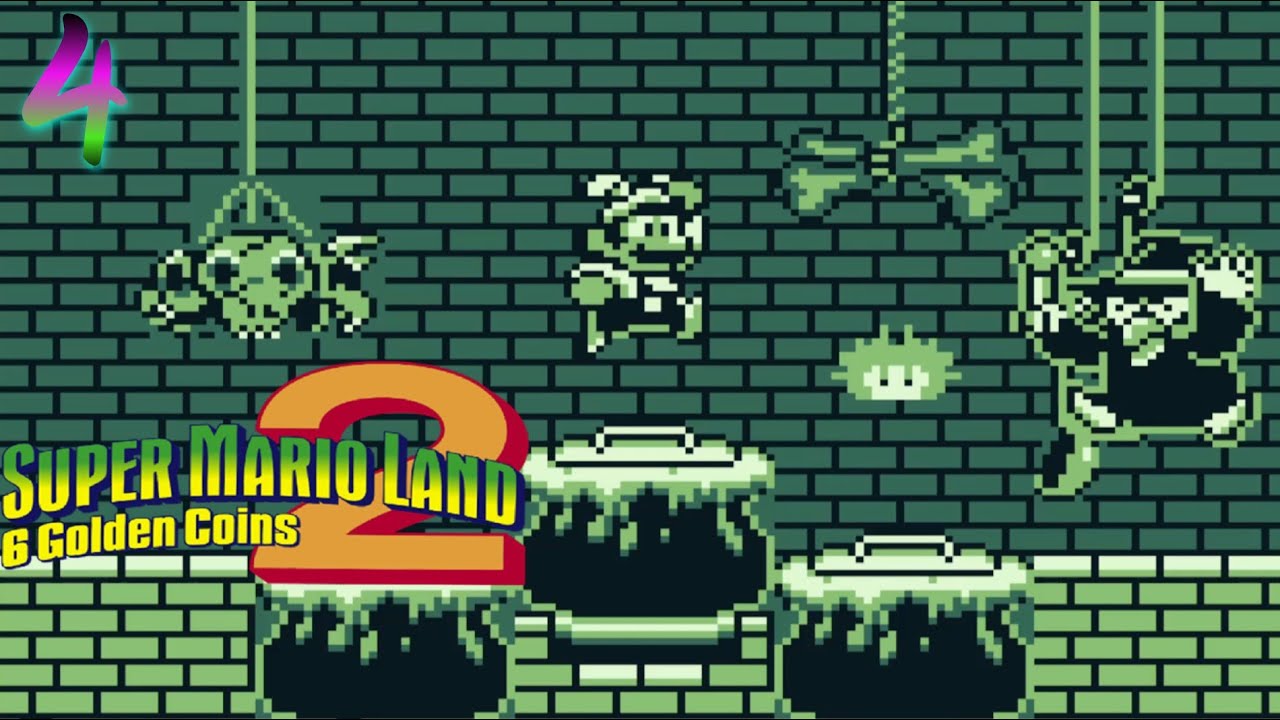 Super Mario Land 2 - 6 GOLDEN COINS (no commentary) Part 4 I PUMPKIN ...