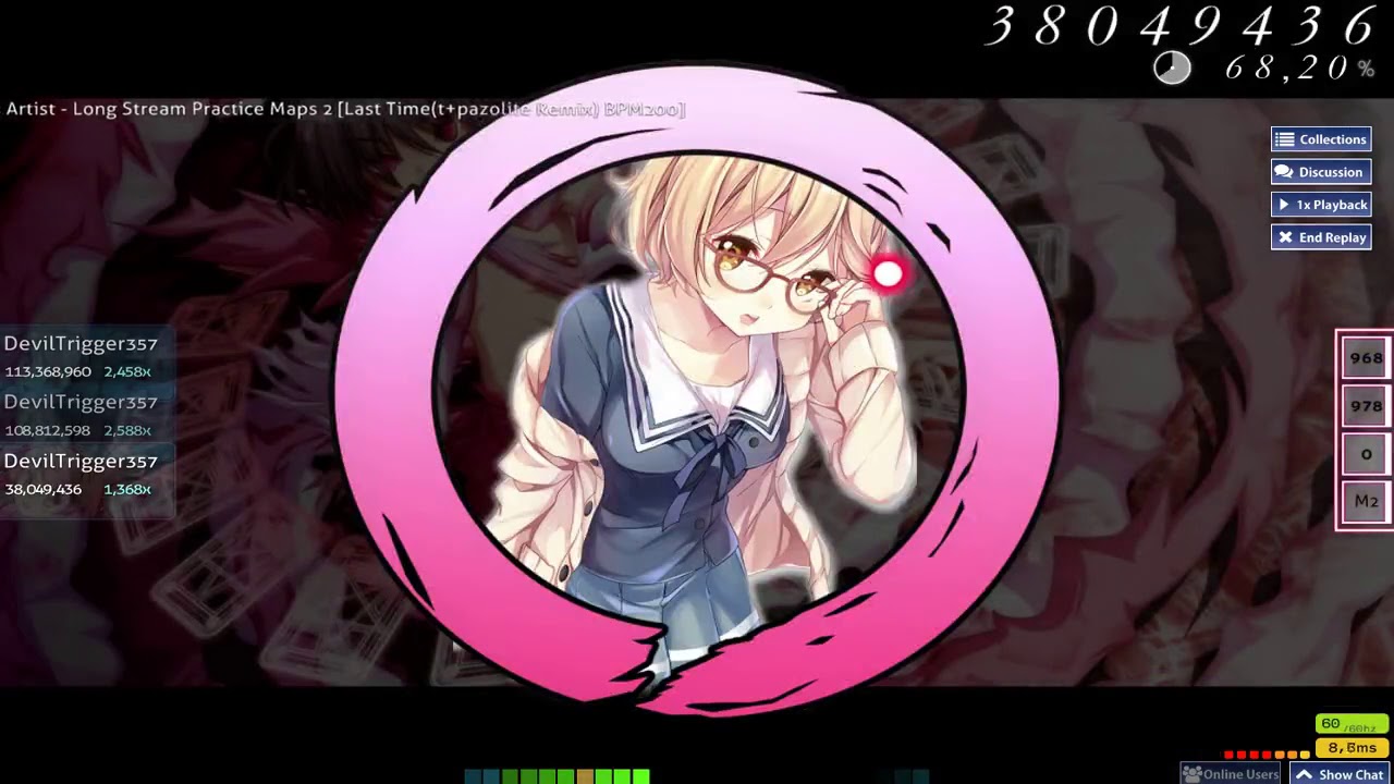OSU! [Various Artist - Long Stream Practice Maps 2] 200 BPM FC (2500 ...