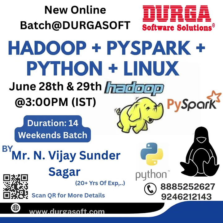 🚀 New Online Weekend Batch - Hadoop + PySpark + Python + Linux - YouTube