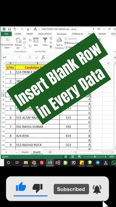 Insert Blank Rows in Every Cell in Excel #exceltech #excelsolutions # ...