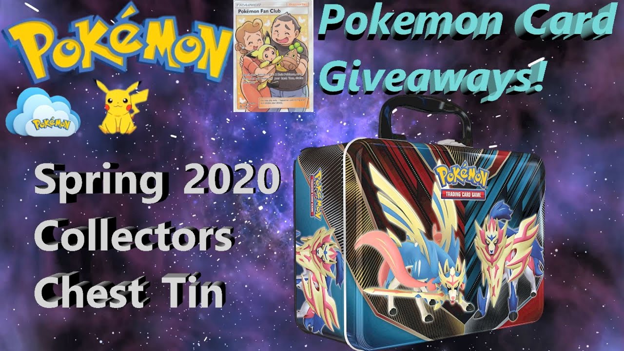 Spring 2020 Collectors Chest Tin + Free Pokemon Card Giveaways! - YouTube