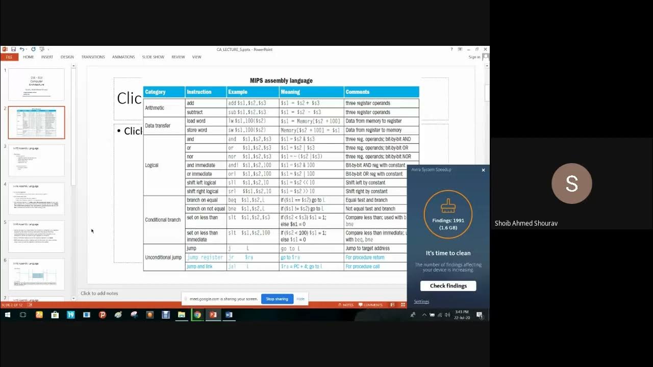 Lecture 07 - Computer Architecture (CSE 3313) Shoaib Ahmed Shourov - YouTube