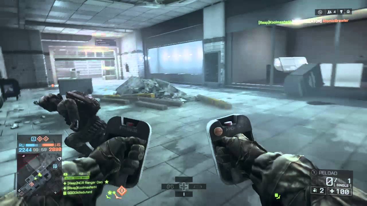 Battlefield 4 - BF4 Defibrillator kill - YouTube