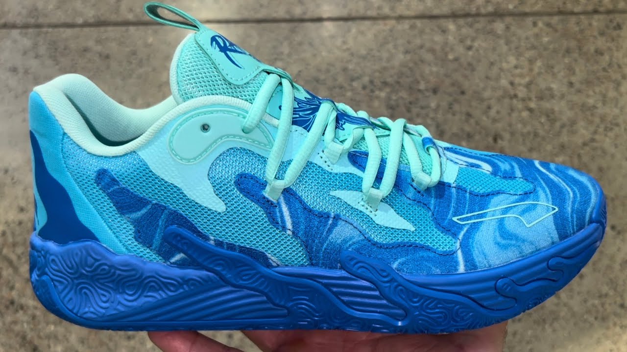 Puma MB.03 Team Bank Hyperlink Blue LaMelo Ball Basketball Shoes - YouTube
